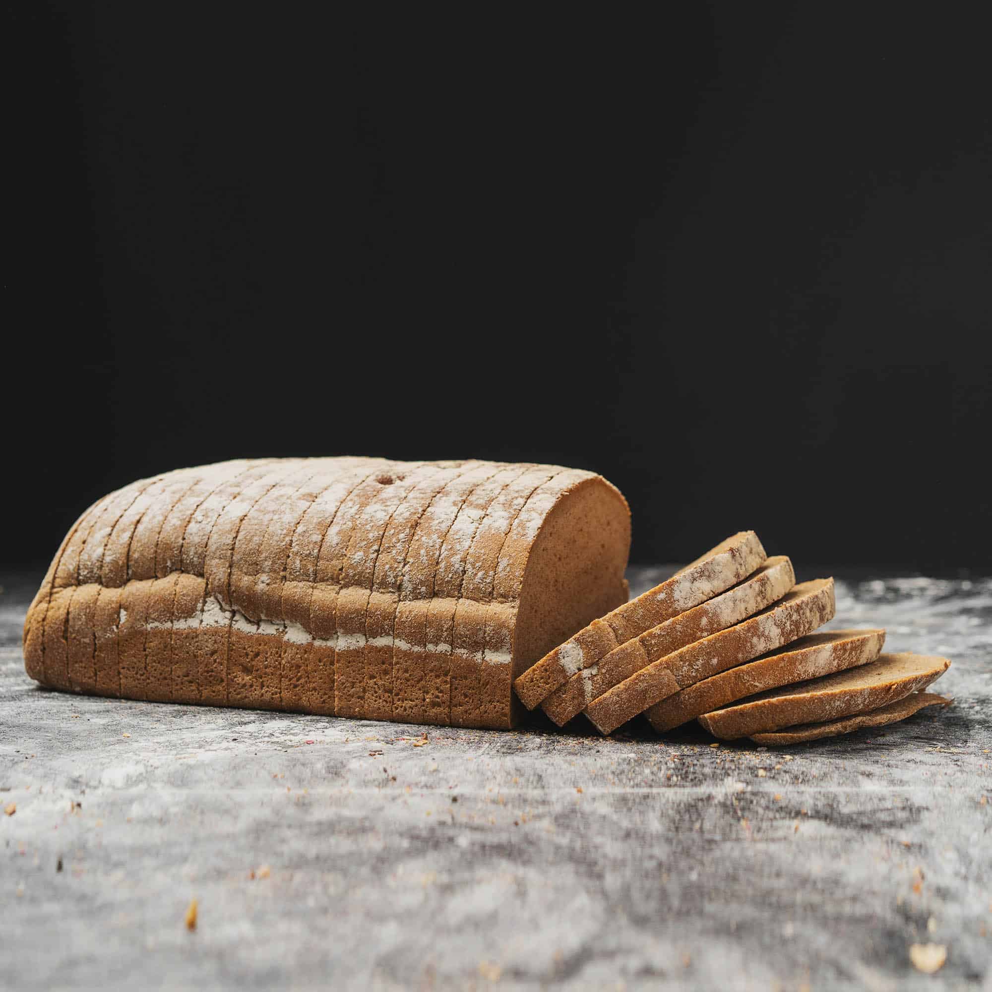 Rectangle Tin Bread Rye 1.3KG 14mm For Cafes And Food Businesses